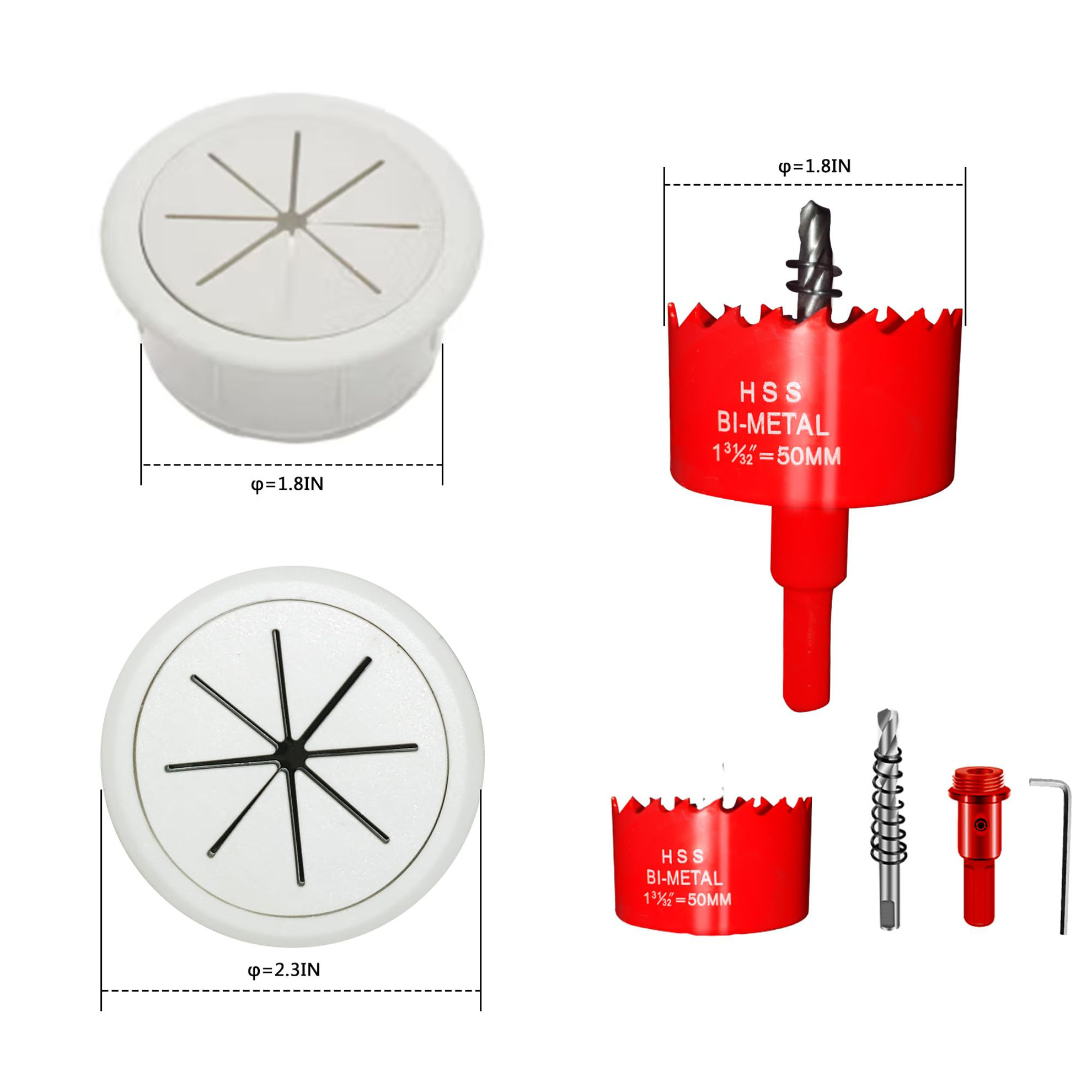 GetUSCart- Wall-Mount TV Cable Management Kit - Conceal Wires, White ...