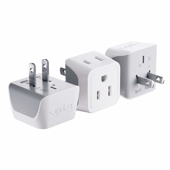 GetUSCart- Ceptics Japan, Philippines Travel Adapter Plug - USA 3 Pin ...