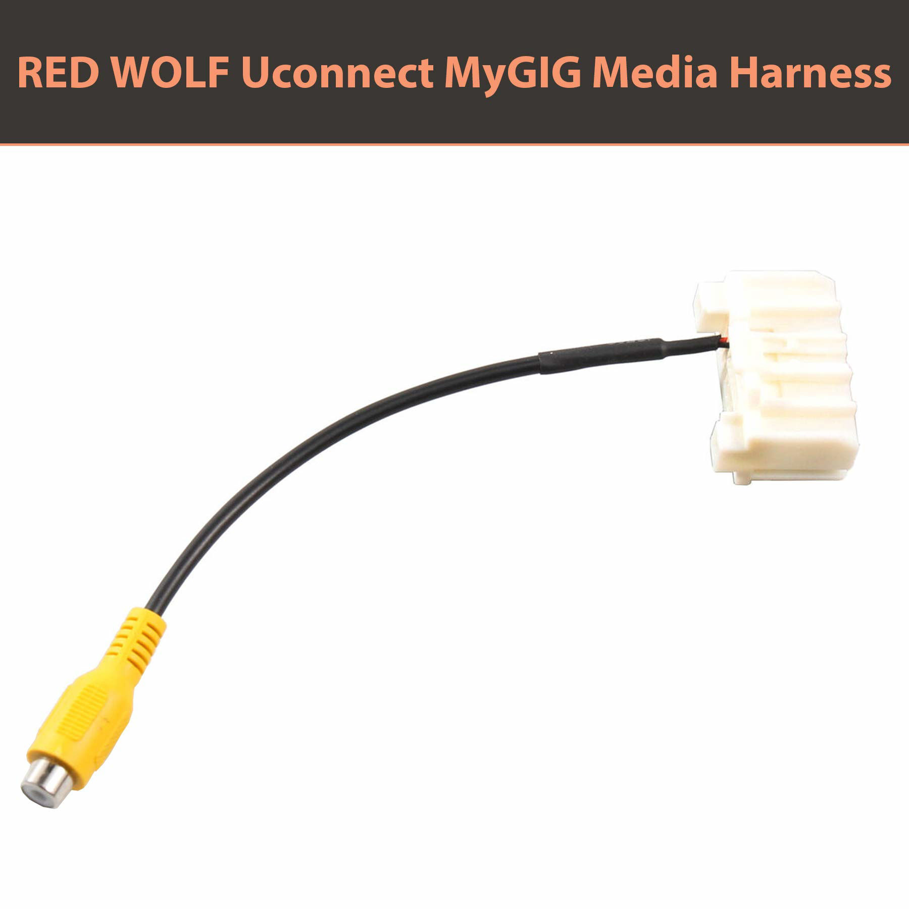 GetUSCart- RED WOLF Backup Camera Wiring Harness to Factory Radio for ...