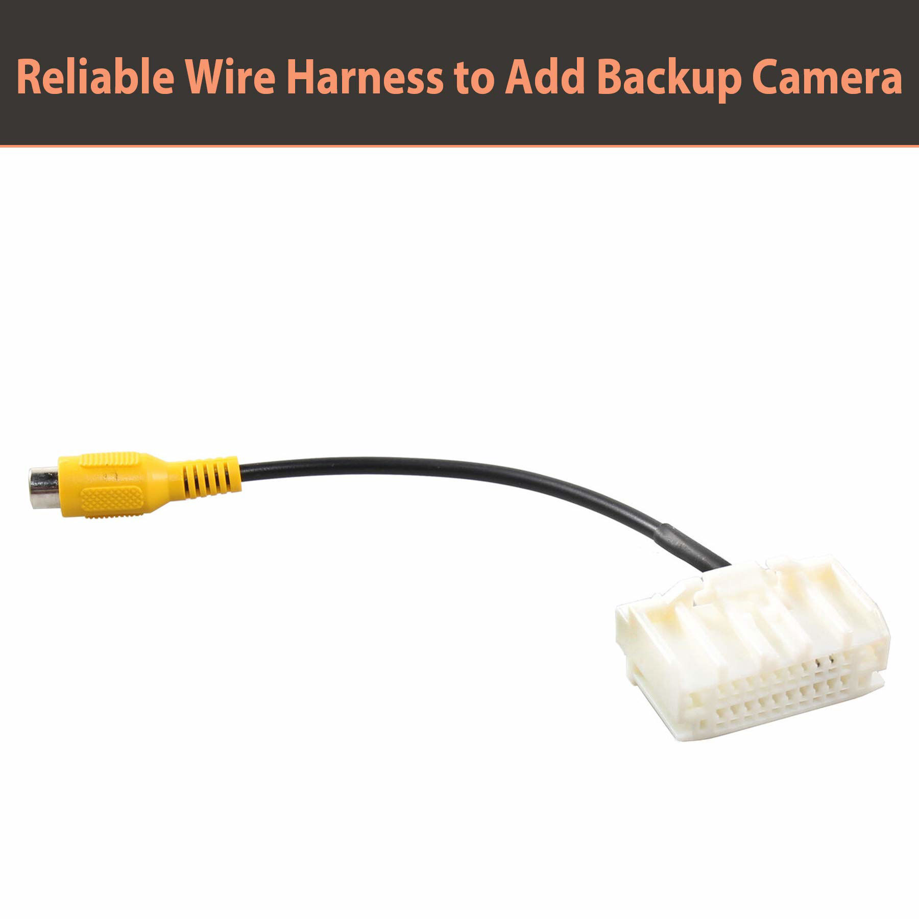 GetUSCart- RED WOLF Backup Camera Wiring Harness to Factory Radio for ...