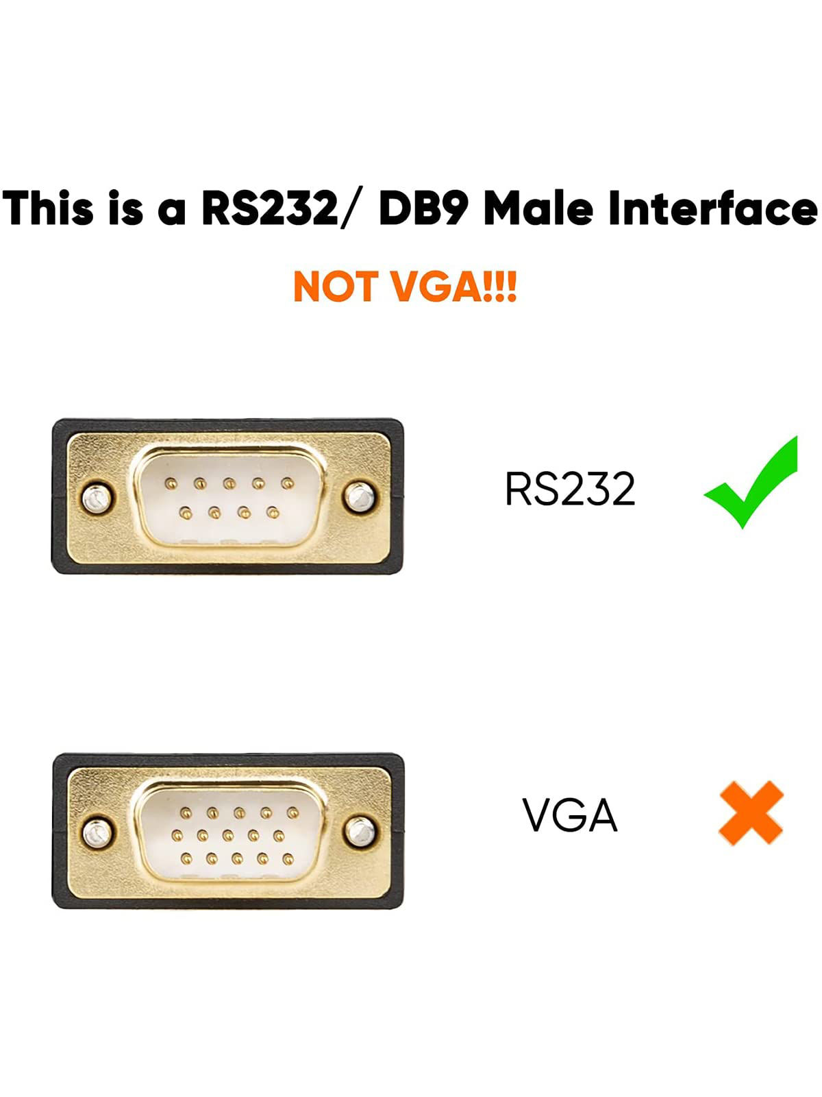 GetUSCart- CableCreation USB to RS232 Serial Cable 3M, DB9 Adapter ...
