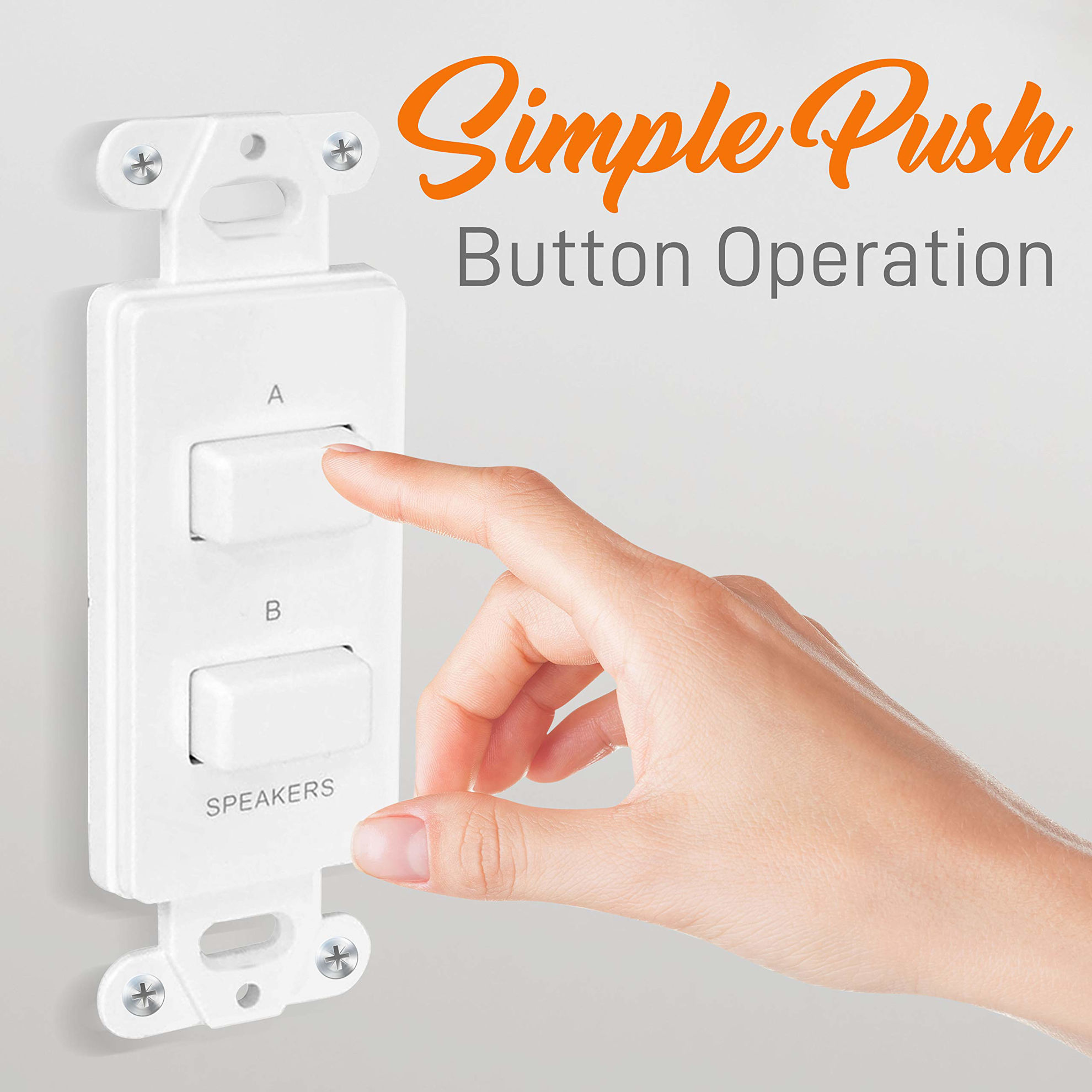 GetUSCart- Pyle in Wall Speaker Selector Switch - Home Audio 2-Channel ...