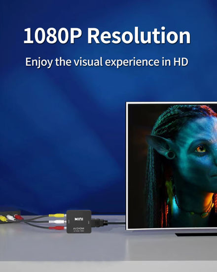 GetUSCart- RCA to HDMI Converter, RCA to HDMI Adapter, 1080P Mini RCA ... GetUSCart- RCA to HDMI Converter, RCA to HDMI Adapter, 1080P Mini RCA ...