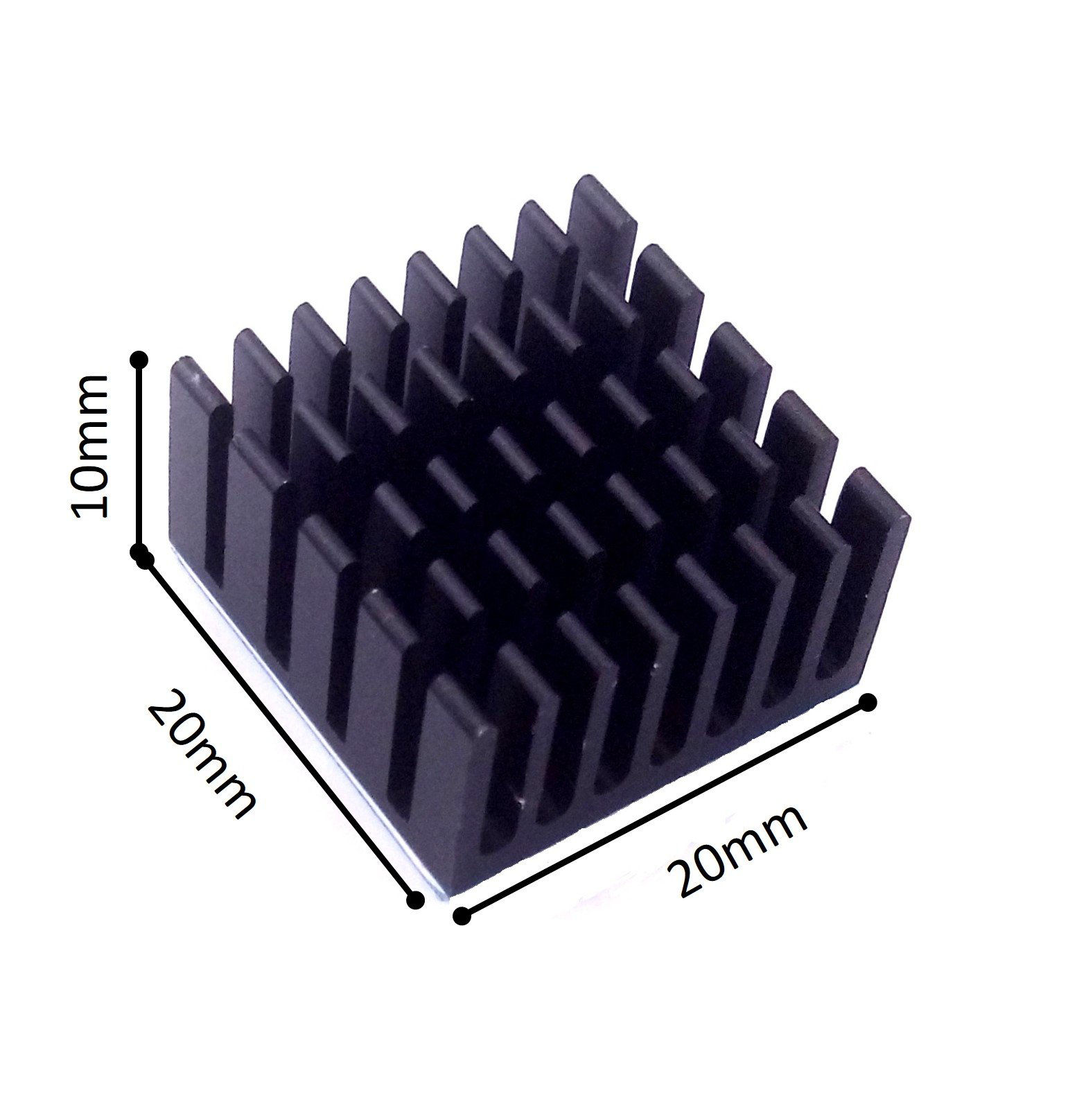 GetUSCart- Easycargo 10pcs 20mm Heatsink Kit 20x20x10mm + 3M 8810 ...