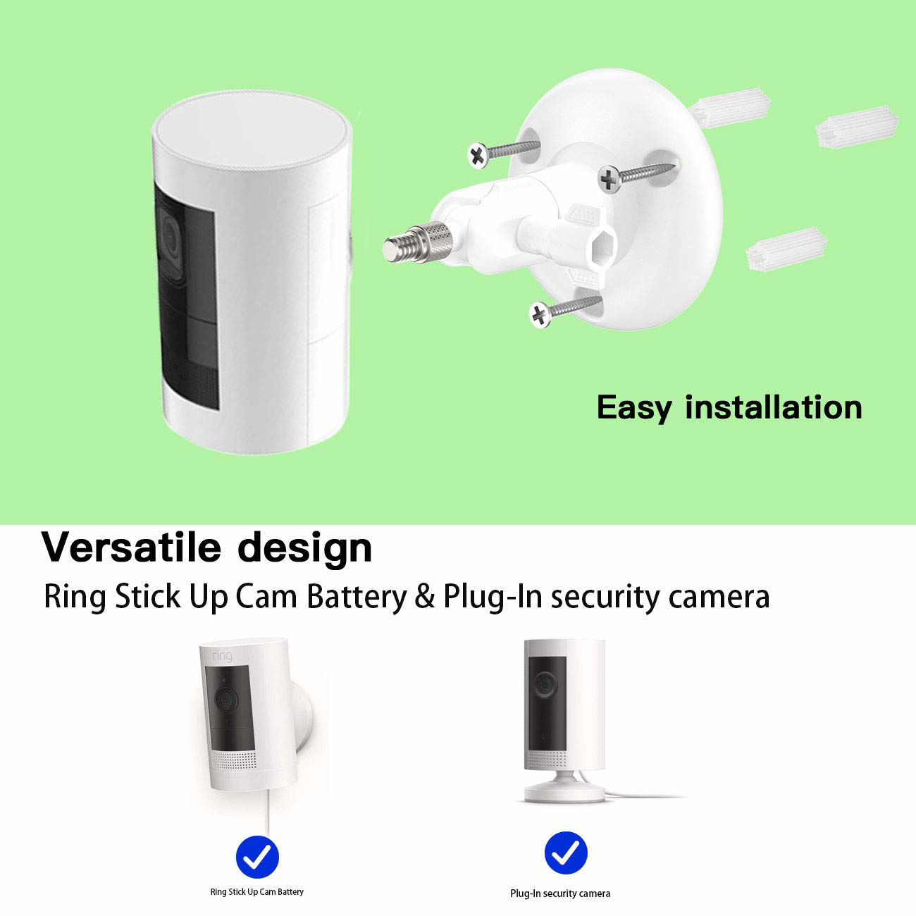 GetUSCart- 360 Degree Adjustable Mount for Stick Up Cam/Indoor Cam ...