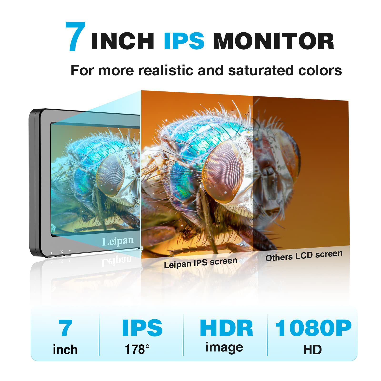 GetUSCart- Leipan DM9H HDMI Coin Microscope with 7" IPS Screen,1200X ...
