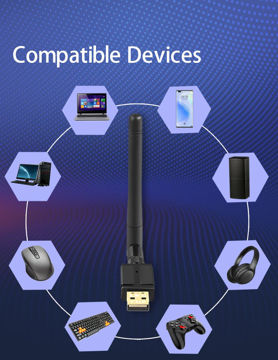 GetUSCart- GAROGYI Super Long Range Bluetooth 5.3 Pro USB Adapter for ...