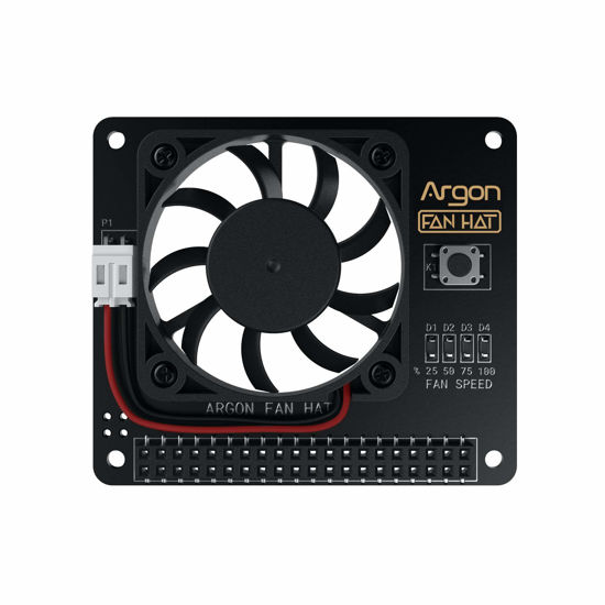GetUSCart- Argon Fan HAT for Raspberry Pi 4 | 40mm Fan with Power Button | PWM and Software ...