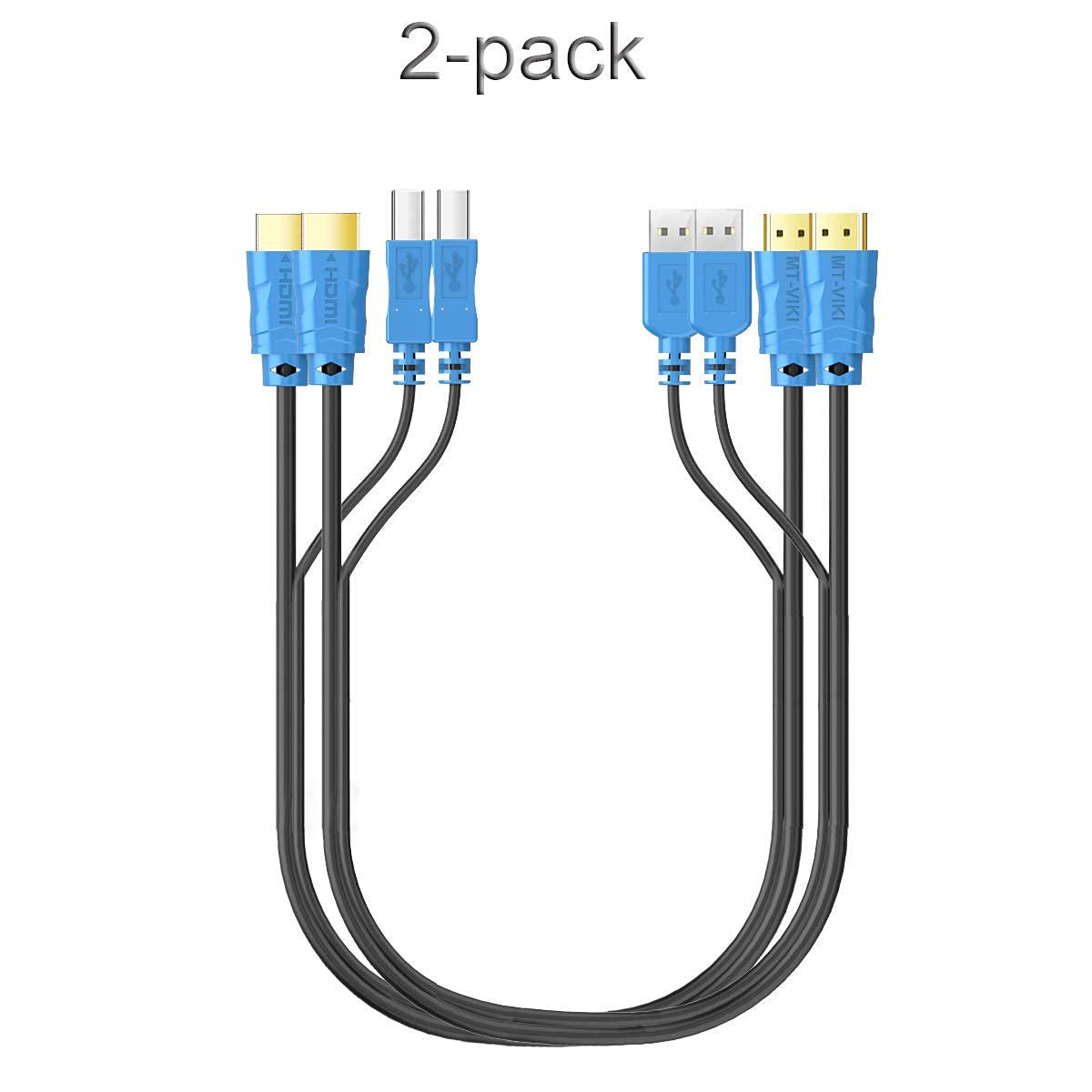 GetUSCart- MT-VIKI 2 Packs USB HDMI KVM Cable 6ft 4K HDMI USB A to HDMI ...