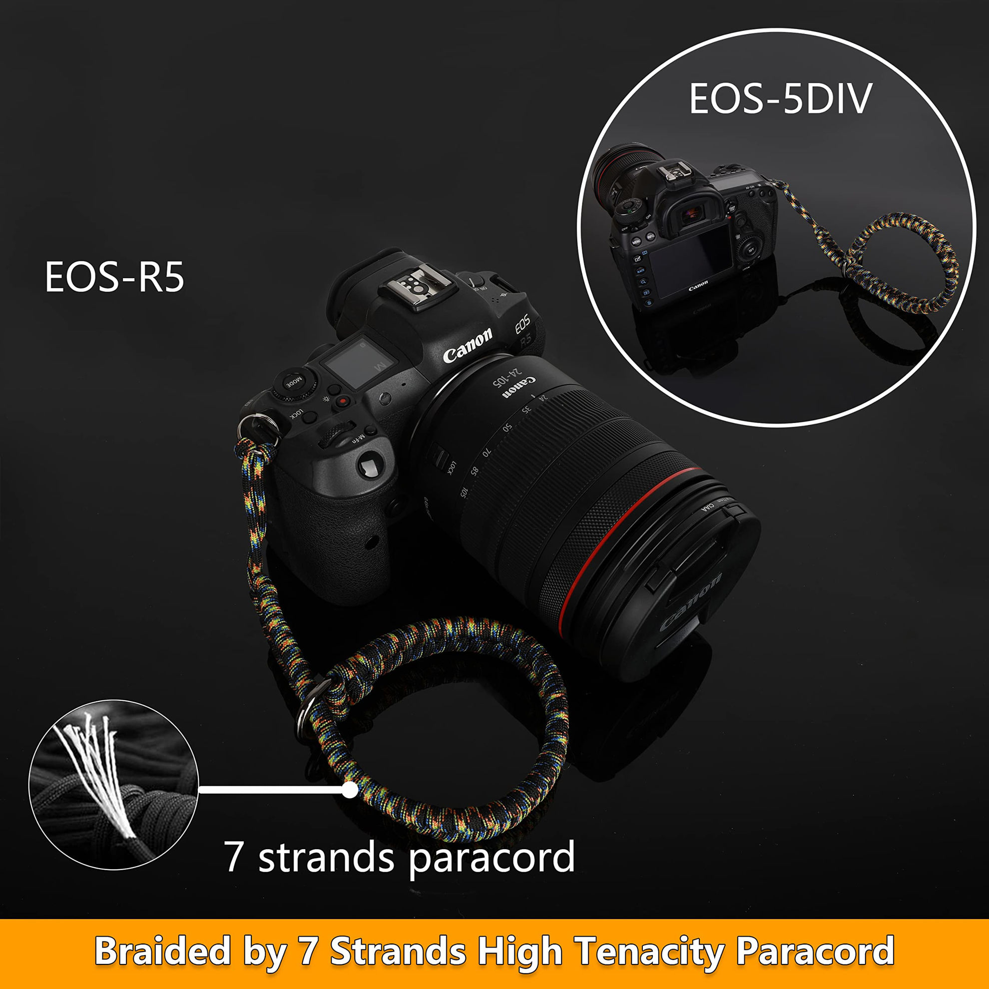 GetUSCart- SUNYA Camera Wrist Strap,Paracord Camera Hand Sling, Quick ...