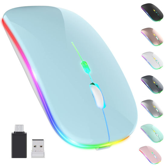 GetUSCart- 【Upgrade】 LED Wireless Mouse, Slim Silent Mouse 2.4G ...