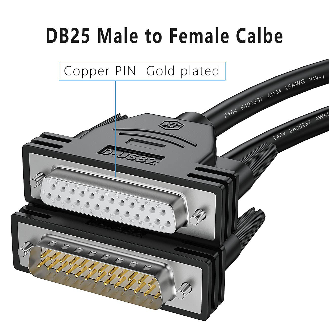 GetUSCart- JUXINICE DB25 Male to Female Extension Cable 3FT,26awg ...