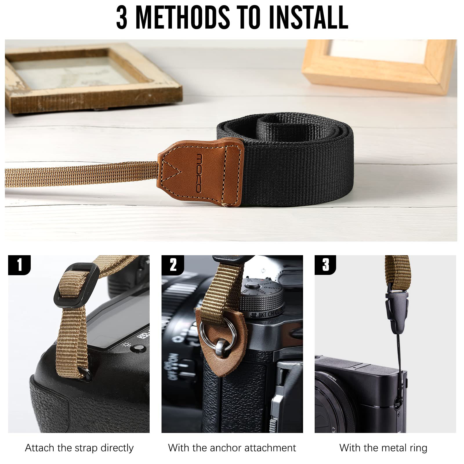 GetUSCart- MoKo Camera Strap, Cotton Woven Camera Strap, Adjustable ...