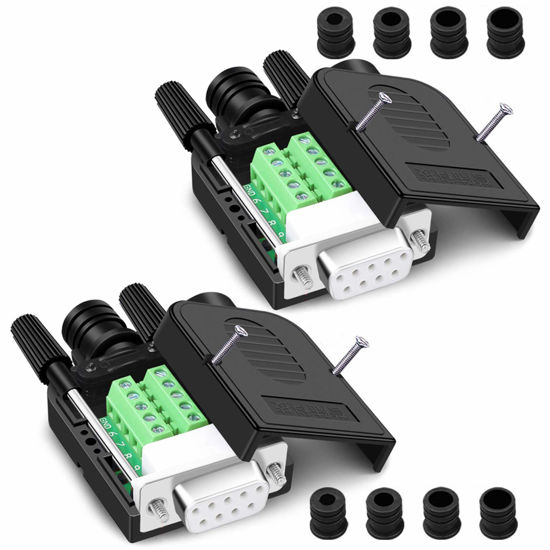 GetUSCart- ANMBEST 2PCS DB9 Solderless Connector, RS232 D-SUB Serial to ... GetUSCart- ANMBEST 2PCS DB9 Solderless Connector, RS232 D-SUB Serial to ...