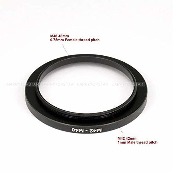 GetUSCart- Metal M42 to M48 Male to Female 42mm to 48mm M42-M48 Step-Up Coupling Ring Adapter ...