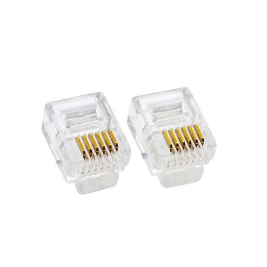GetUSCart- SMITON 100PACK Telephone Plug 6P6C RJ12 Modular Plug (6/6 ...