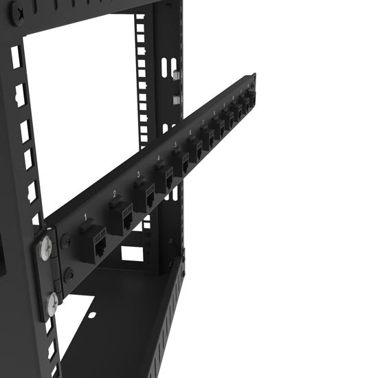 GetUSCart- Jingchengmei 12-Port Blank Keystone Panel 1U Hinged ...