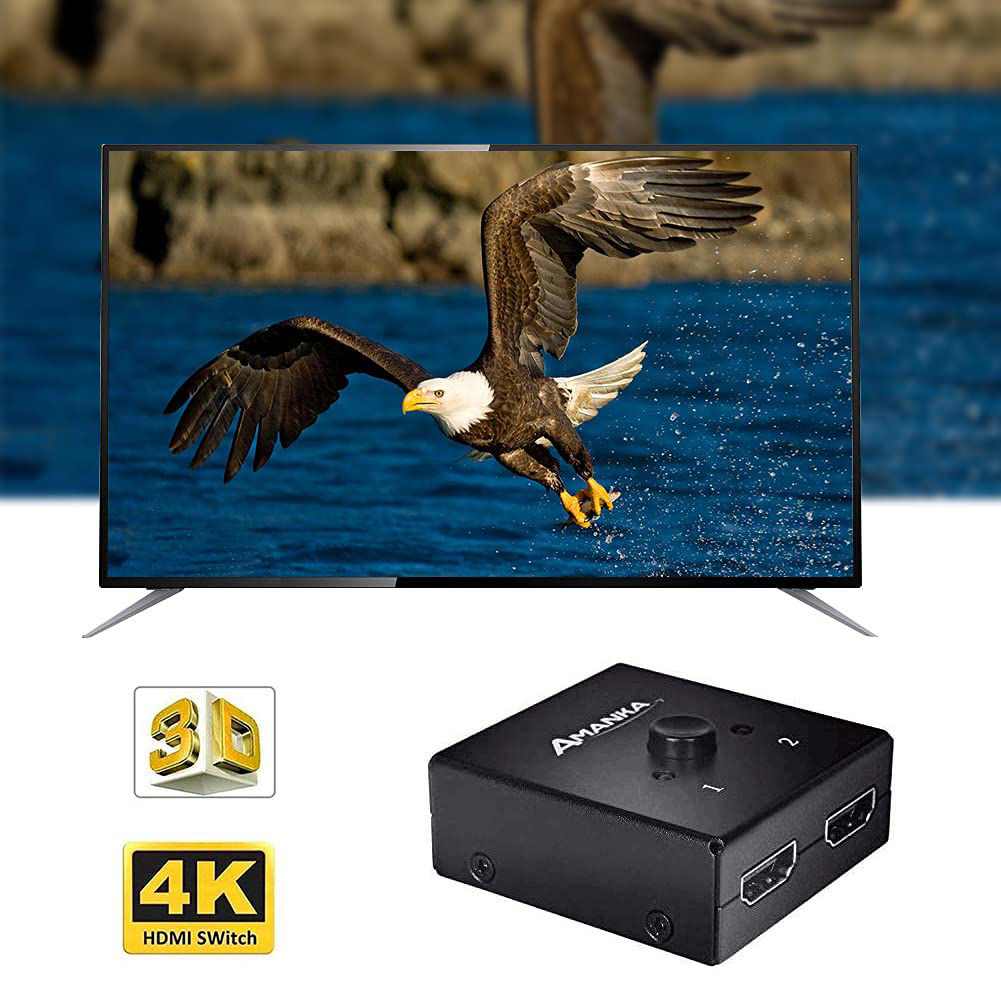 GetUSCart- HDMI Switcher, AMANKA 4K HDMI Splitter 2 Ports Bi-Direction ...
