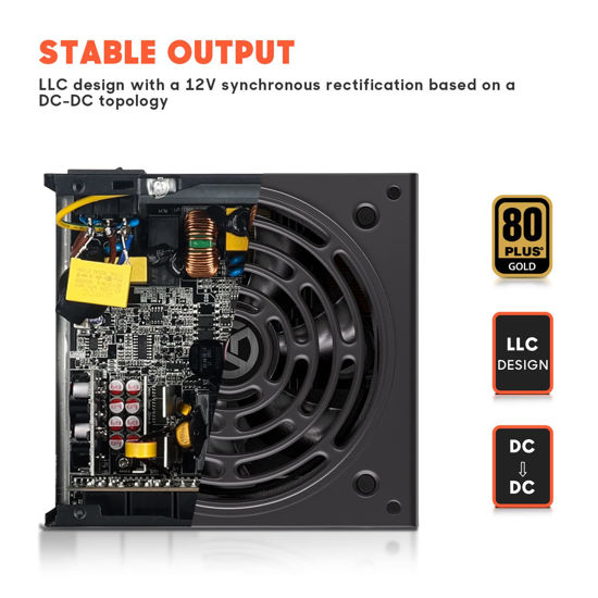 GetUSCart- ARESGAME AGT Series 1000W Power Supply, 80+ Gold Certified ...