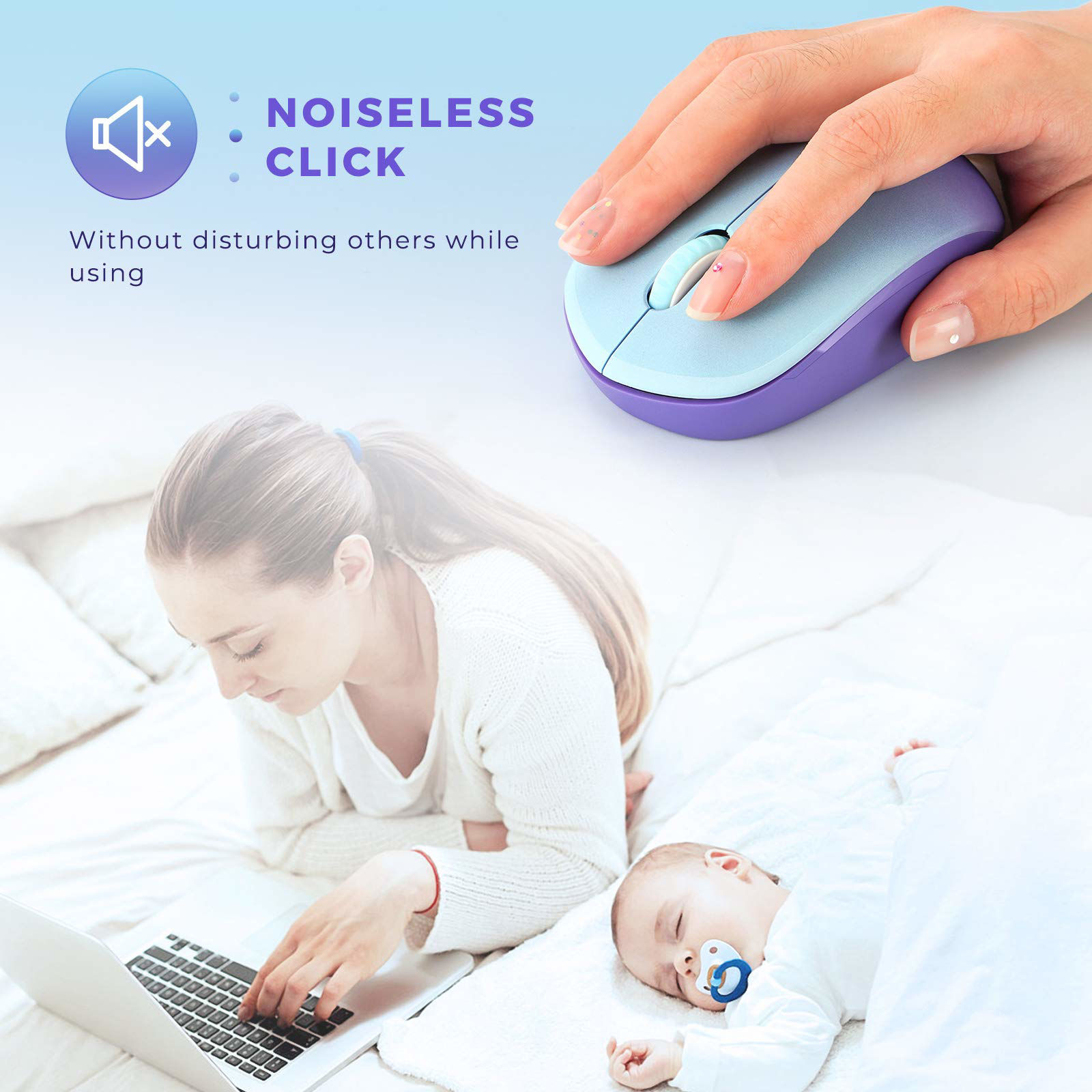 GetUSCart- seenda Wireless Mouse, 2.4G Noiseless Mouse with USB ...