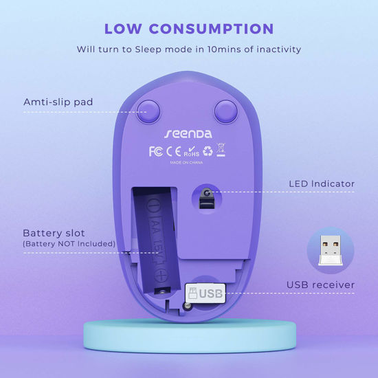 GetUSCart- seenda Wireless Mouse, 2.4G Noiseless Mouse with USB ...