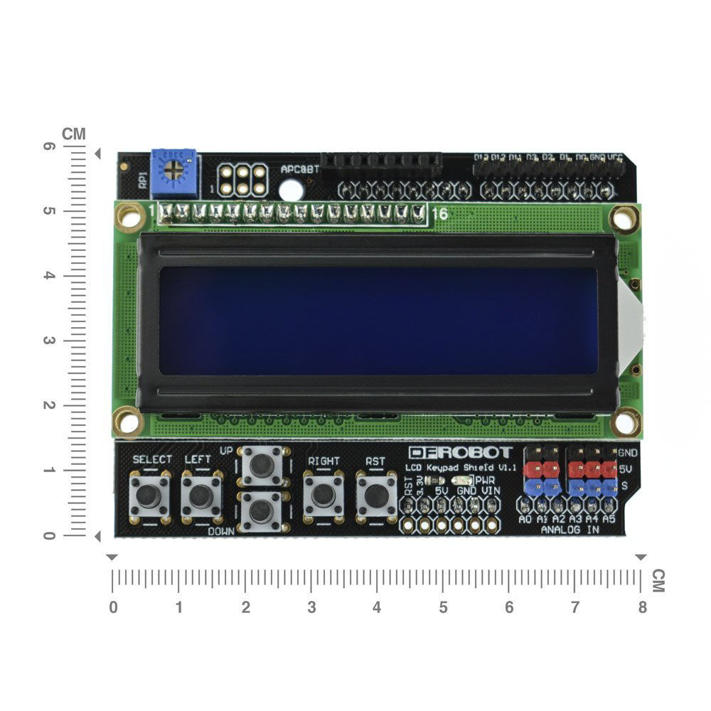GetUSCart- DFROBOT Gravity: 1602 LCD Keypad Shield for Arduino GetUSCart- DFROBOT Gravity: 1602 LCD Keypad Shield for Arduino