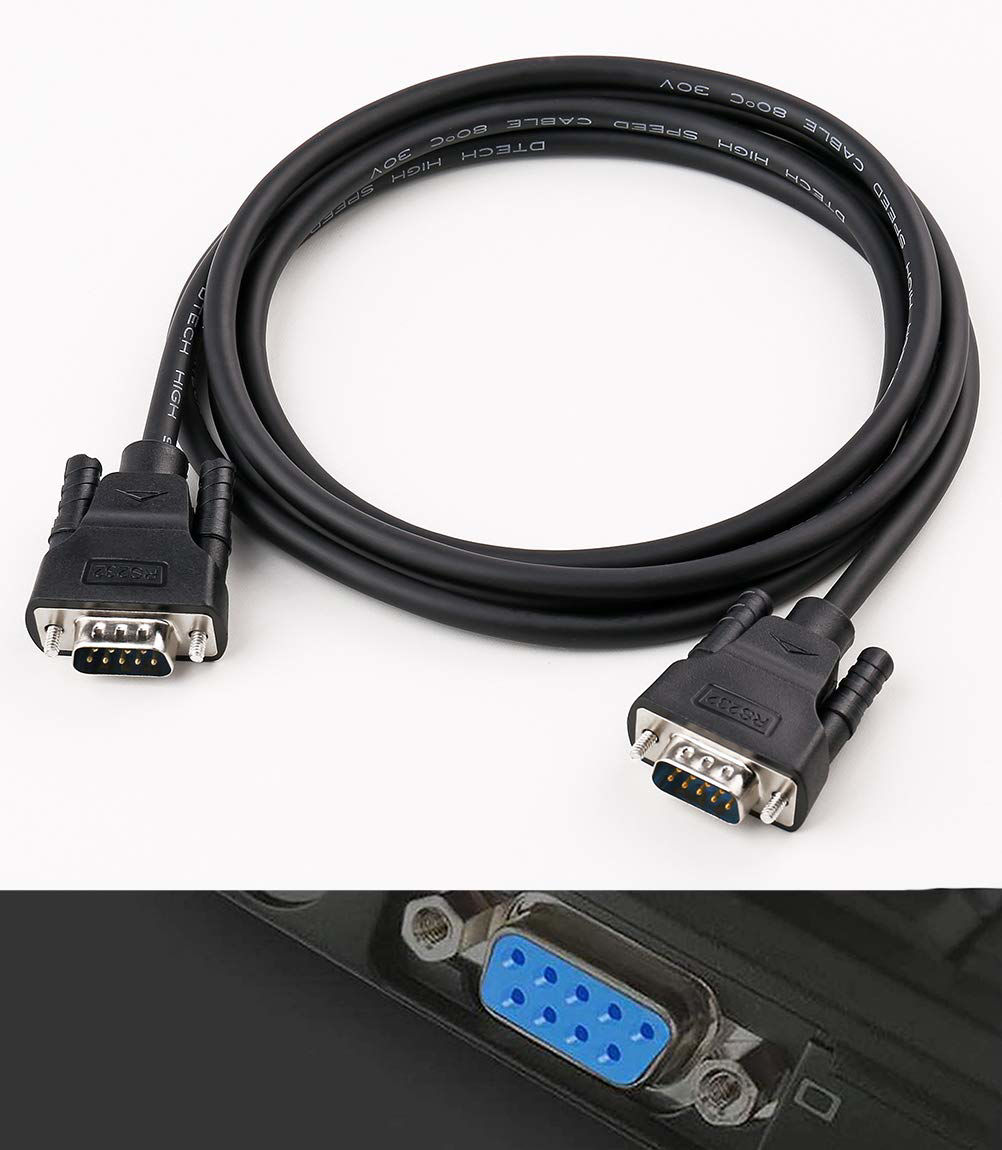 Getuscart Dtech Rs232 Cable 15ft Null Modem Db9 To Db9 Serial Cable Male To Male Rs 232 Cord