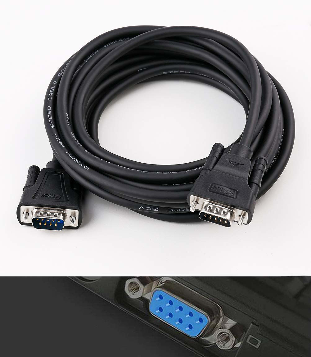 GetUSCart- DTech 15ft DB9 Serial Cable COM Port Male to Male RS232 ...