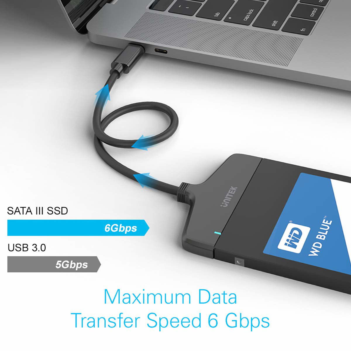 GetUSCart- Unitek USB C Hard Drive Adapter, USB Type-C 3.1 to SATA III ...