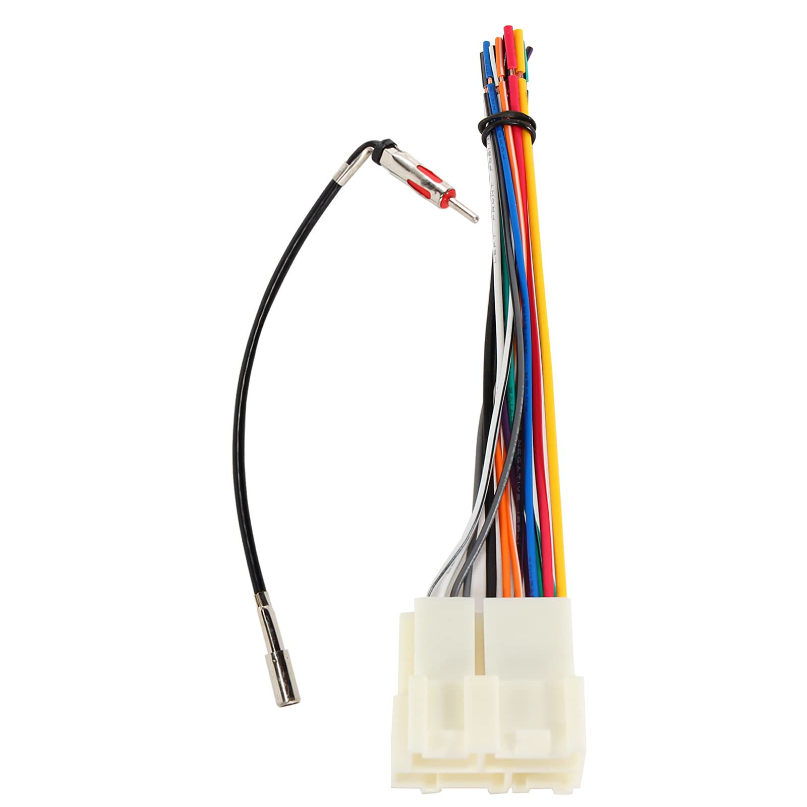 GetUSCart- RED WOLF Radio Wiring Harness with Antenna Adapter Plug for ...