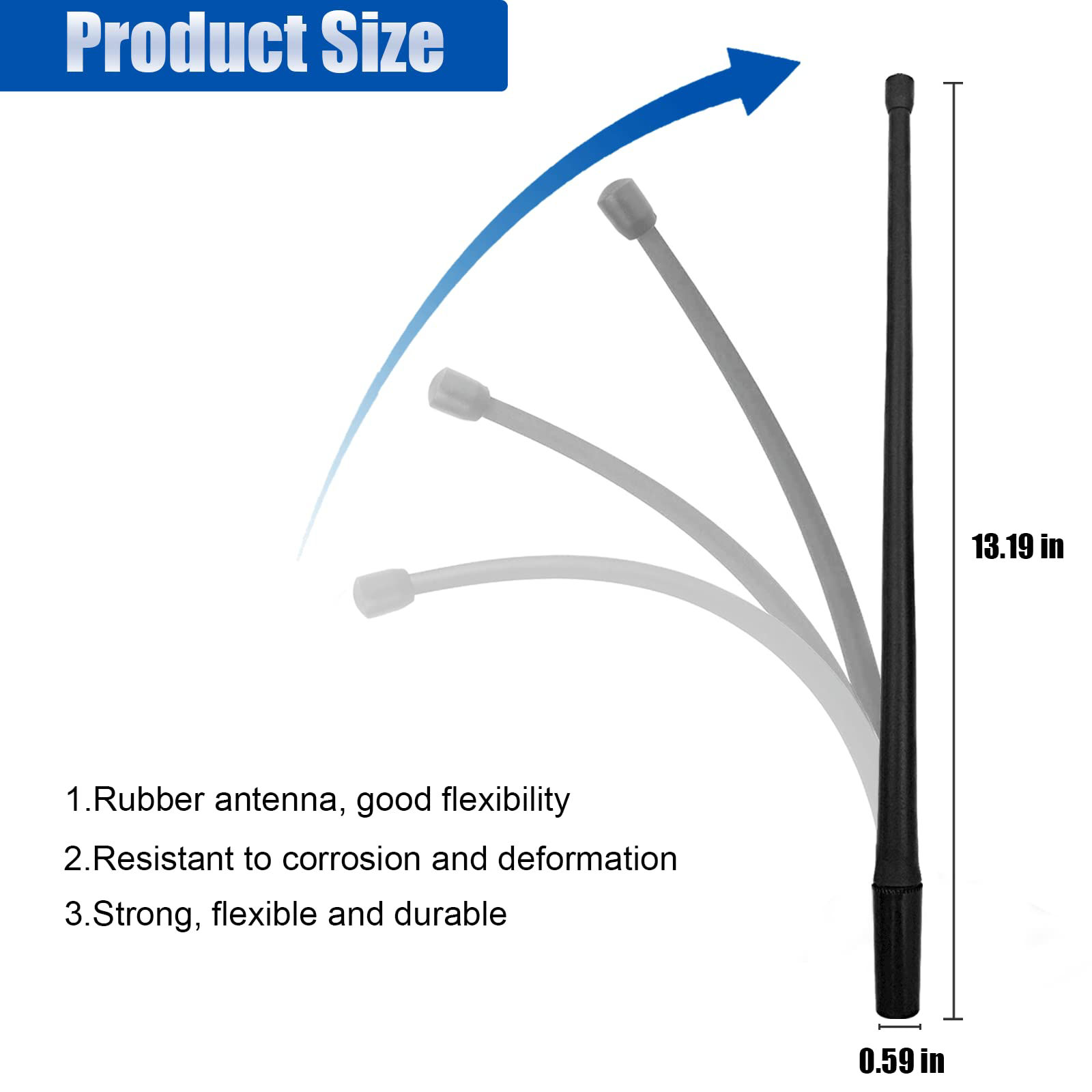 GetUSCart- 13 Inch Antenna Compatible with Wrangler JK/JL Chevy ...