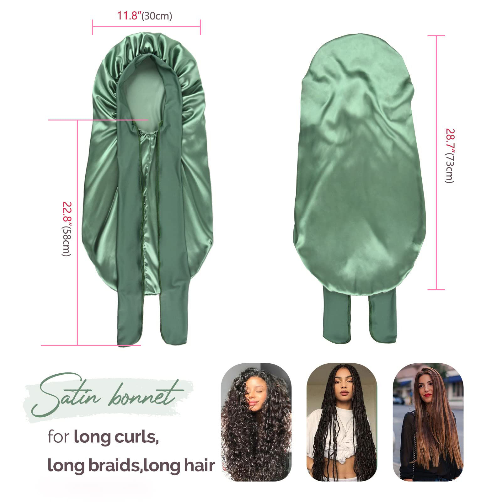 GetUSCart- YANIBEST Silk Bonnet for Sleeping Braid Bonnet for Long Hair ...