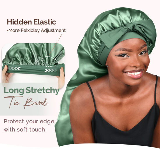 GetUSCart- YANIBEST Silk Bonnet for Sleeping Braid Bonnet for Long Hair ...