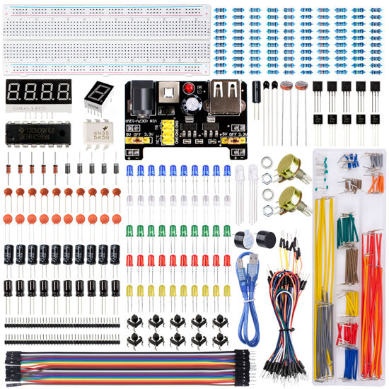 GetUSCart- Miuzei Electronics Component Fun Kit with Supply Module ...