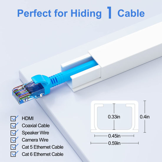 GetUSCart- 125in Cord Hider - Yecaye One-Cord Channel Cable Concealer ...