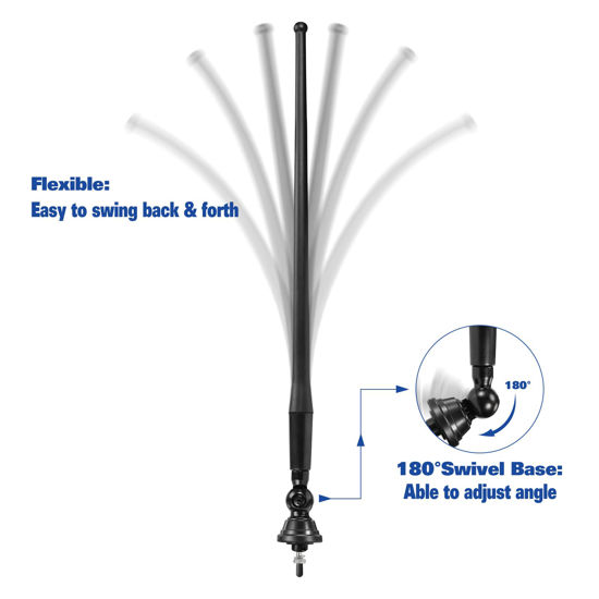 GetUSCart- Eightwood Marine Boat Radio Antenna 16 Inch Rubber Duck ...