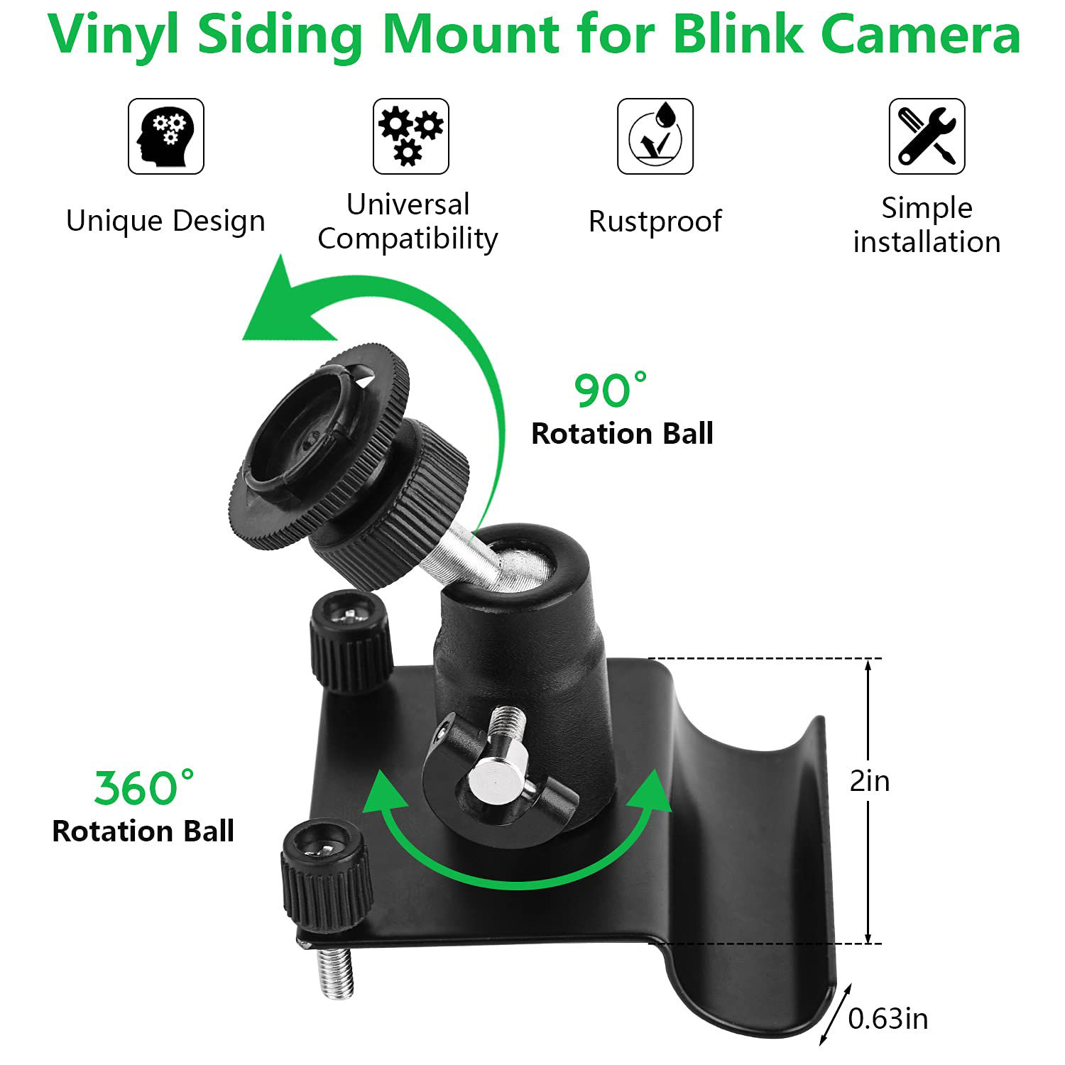 GetUSCart- ALERTCAM 2Pack Vinyl Siding Mount for Blink Outdoor 4 (4th ...