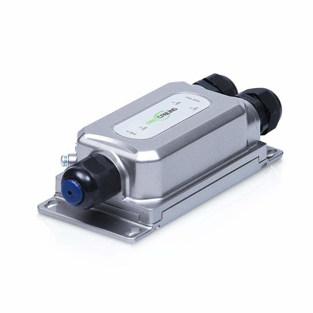 GetUSCart- FASTCABLING Industrial Outdoor PoE Extender 2 Port, Repeat ...