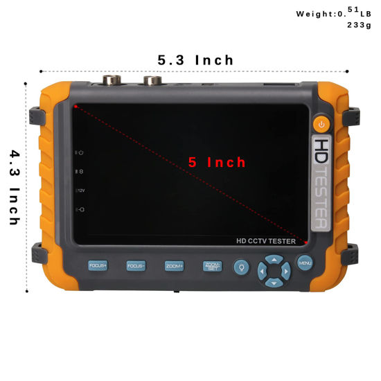 GetUSCart- 5 inch CCTV Tester Analog Camera Moniton,HDMI Input&VGA ...