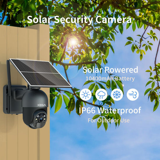 GetUSCart- Xega 4G LTE Cellular Security Camera Outdoor Solar Camera ...