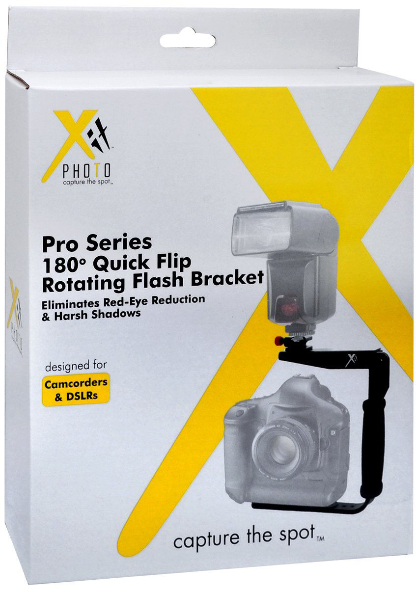 GetUSCart- Xit XTRTFB 180Degree Quick Flip rotating Flash Bracket (Black)