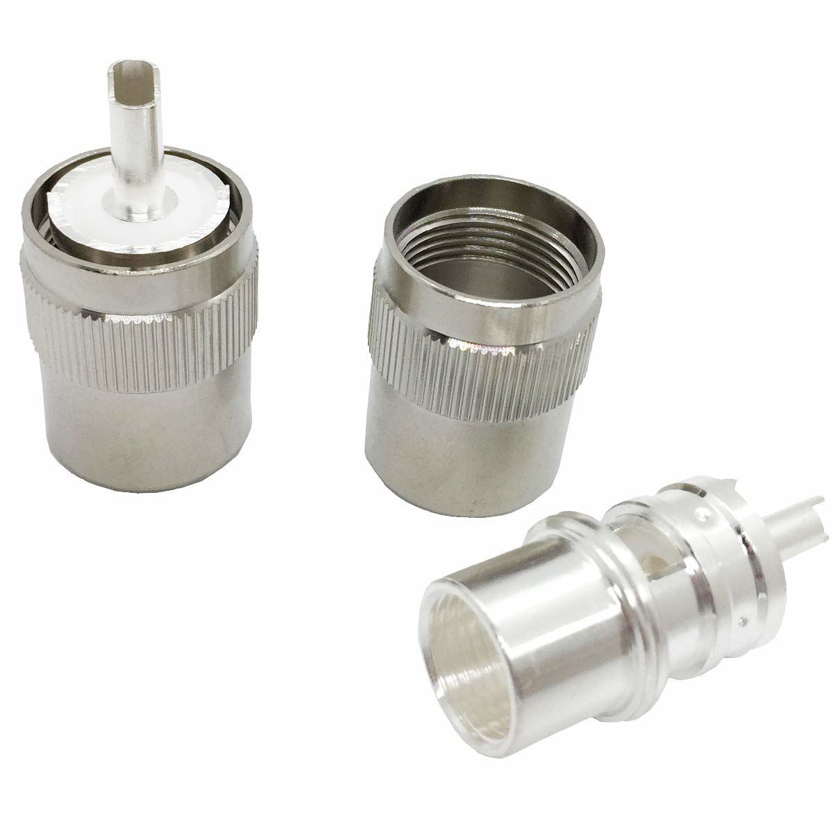 GetUSCart- UHF PL-259 PL259 Male-Plug Solder Coax Connector Adapter RF ...