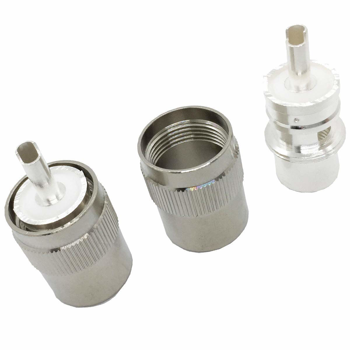 GetUSCart- UHF PL-259 PL259 Male-Plug Solder Coax Connector Adapter RF ...