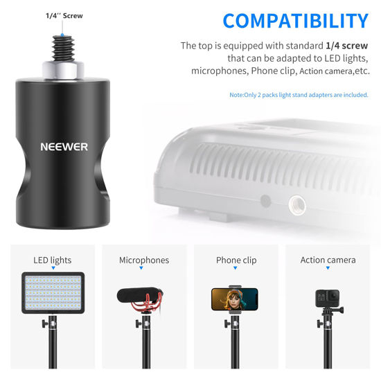 GetUSCart- Neewer Rapid Adapter Convert with 1/4" Screw 2-Pack, Multi ...