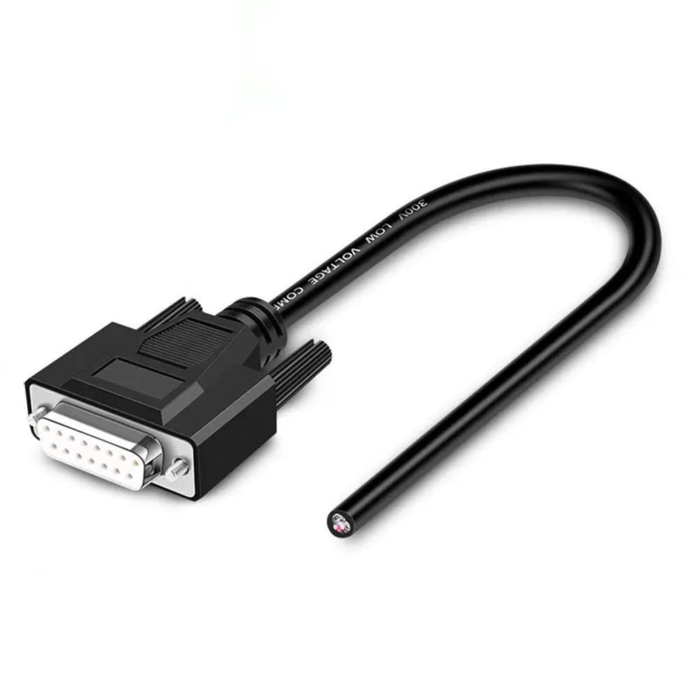 GetUSCart- Jienk 6.56Ft 24AWG DB15 Female RS232 15 Pin Serial Extension ...