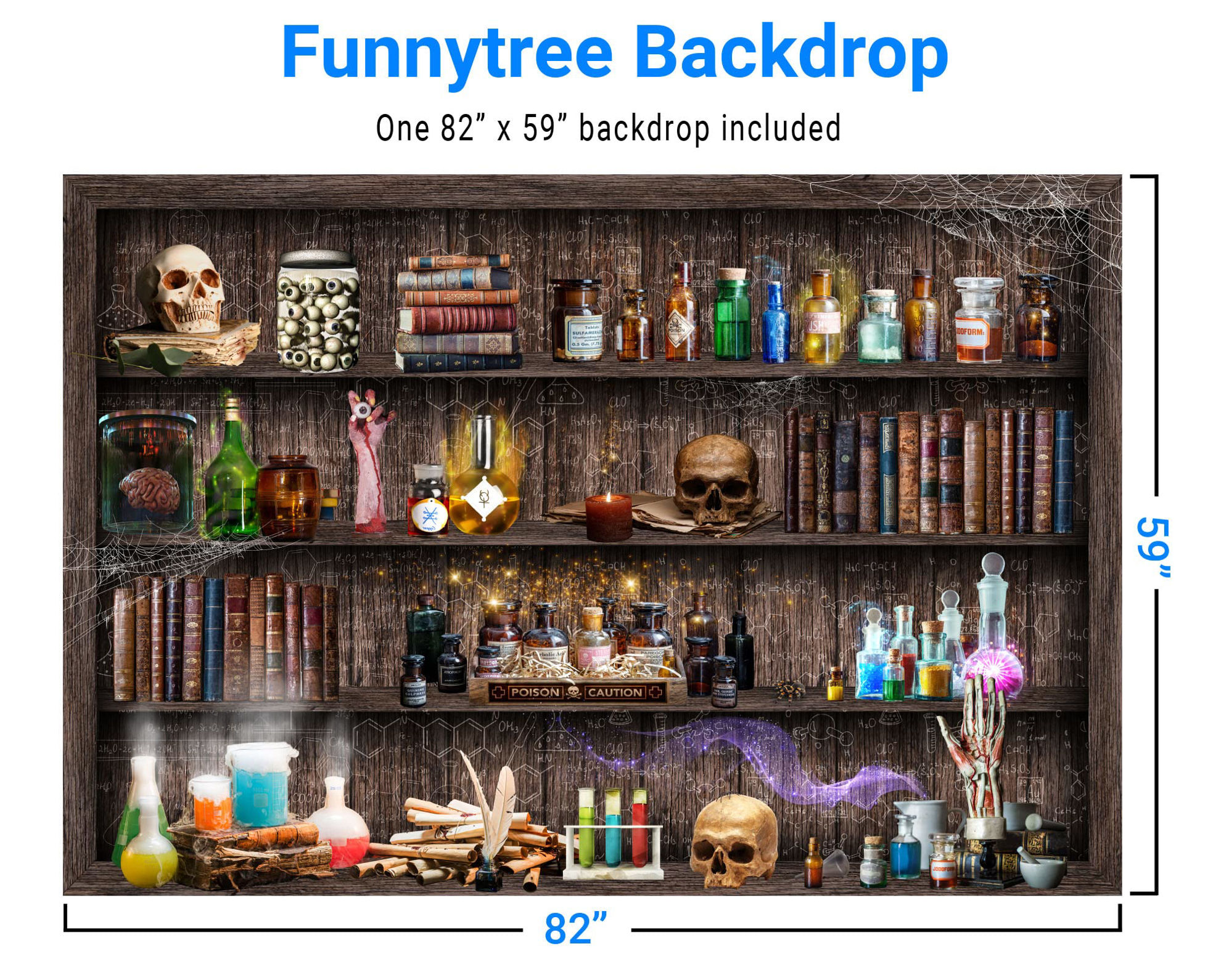 GetUSCart- Funnytree 82" x 59" Mad Scientist Laboratory Backdrop for ...