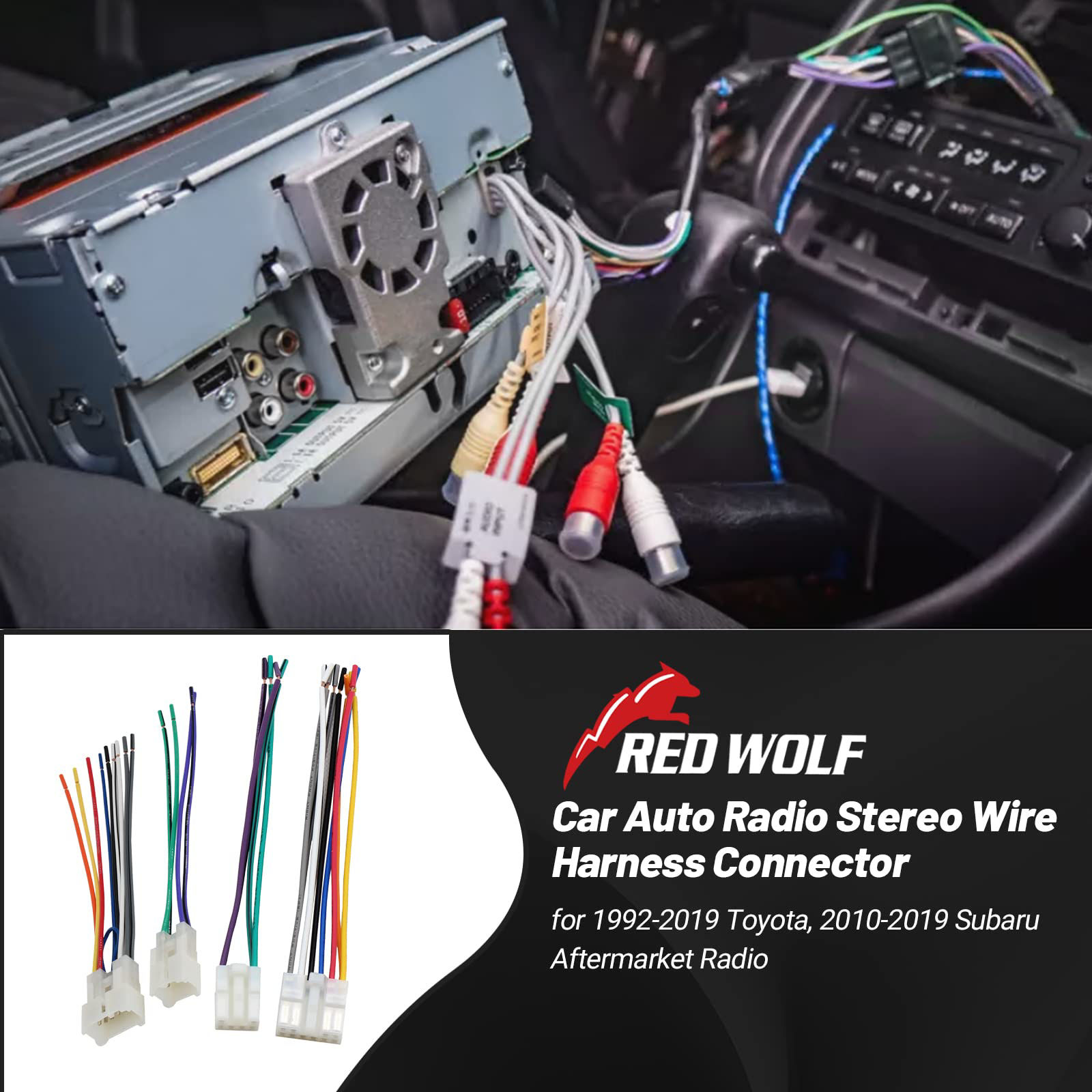 GetUSCart- RED WOLF Stereo Harness for 1992-2019 Toyota, 2010-2019 ...