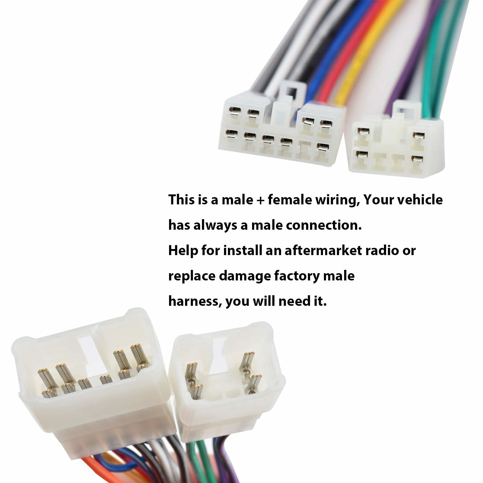 GetUSCart- RED WOLF Stereo Harness for 1992-2019 Toyota, 2010-2019 ...