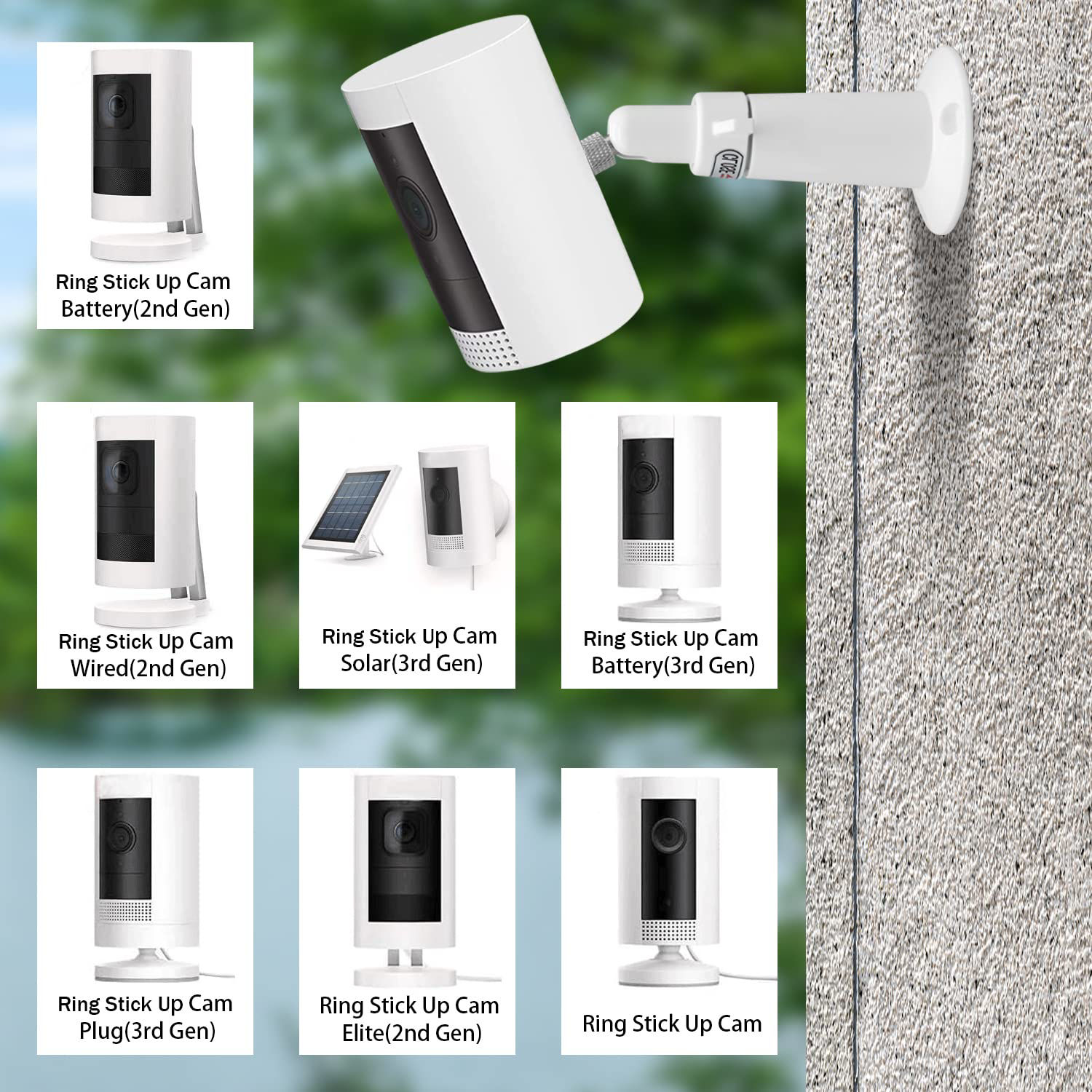 GetUSCart- (퐌퐞퐭퐚퐥 ퟐ 퐏퐚퐜퐤) 360 Degrees Adjustable Security Wall Mount ...