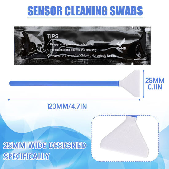 GetUSCart- 45 Packs Digital Camera Sensor Cleaning Swabs 25 mm Sensor ...